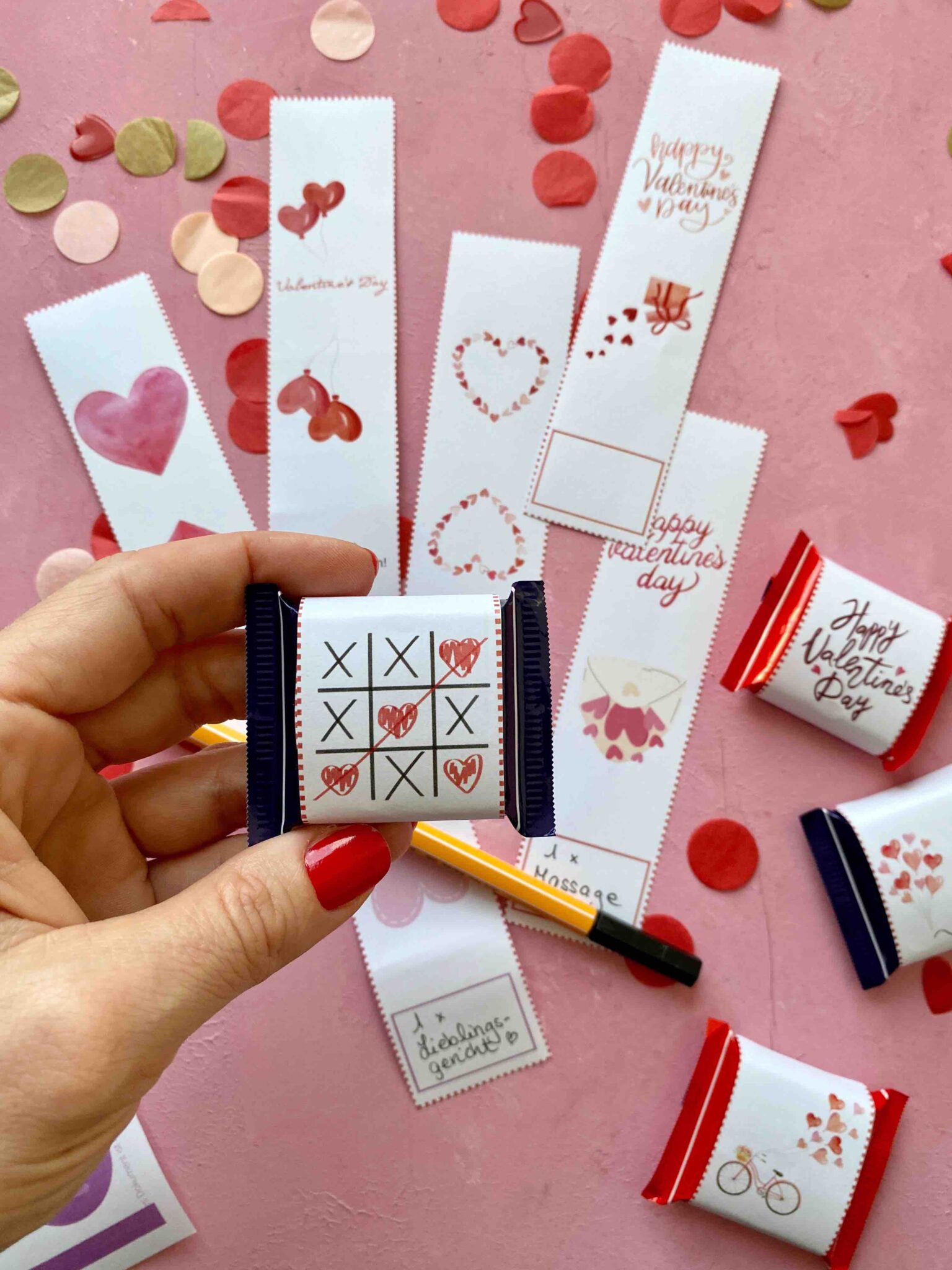 “Schokoladige Liebesbotschaft” – die Banderolen für Ritter Sport Minis ...
